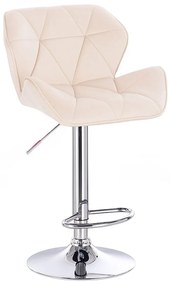 Velurová barová židle MILANO - krémová