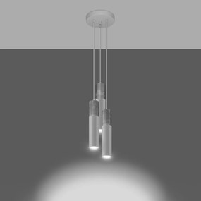 Sollux Lighting Závěsné svítidlo BORGIO 3P bílé