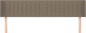 Čelo postele typu ušák taupe 203 x 16 x 78/88 cm textil 3119032