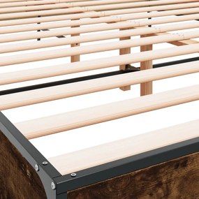 Rám postele kouřový dub 120 x 200 cm kompozitní dřevo a kov 3279994