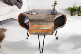 Designový konferenční stolek Lorelei, 70 cm, sheesham, šedý