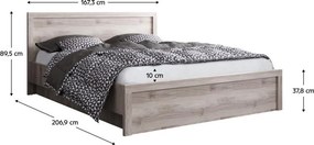 Postel s úložným prostorem JESI NEW, 160x200, kaštan nairobi Kondela 0000408050
