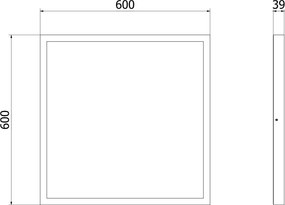 Mexen Brill-S, stropní LED panel 60×60 cm, 36 W, neutrální bílá 4000K, L207-060-060-3640-70