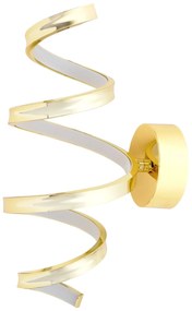 Toolight Toolight, LED nástěnné svítidlo, 4000K, 18W, APP827-W, zlatá lesklá, OSW-09179