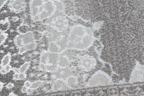 Exkluzivní bílý a šedý designový interiérový koberec se vzorem Šířka: 80 cm | Délka: 150 cm
