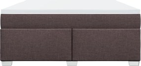 Box spring postel s matrací tmavě hnědá 180x200 cm textil 3285154