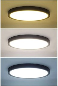 LED stropní světlo s dálkovým ovládáním Estela nastavitelné - průměr 50 cm, černá