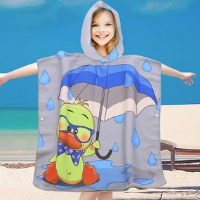 Dětské pončo DUCK SPLASH šedé Rozměr: 60 x 120 cm