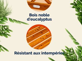Zahradní lavice Picknick s stůl eukalyptus certifikace FSC®