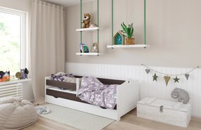 BabyBeds Dětská postel EMMA srdíčka Velikost postele: 180x80 cm, Barevné provedení: Ořech, Úložný prostor: Ano, s úložným prostorem Bílá