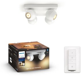 Philips Hue White Ambiance 8719514339149 BUCKRAM stropní bodové svítidlo 4xGU10 +SWITCH 4x5,5W/4x250lm 2200-6500K biela bluetooth Philips HUE inteligentní osvětlení