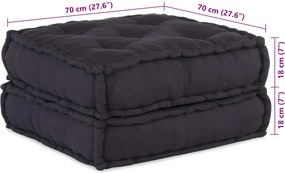 Modulová pohovka 2 ks Textil Antracitová 140 x 70 x 36 cm 3315070