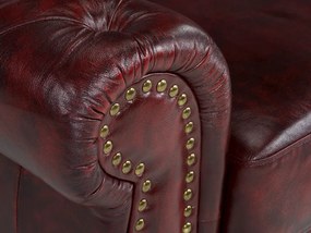 Dvoumístná pohovka z pravé kůže Chesterfield VI