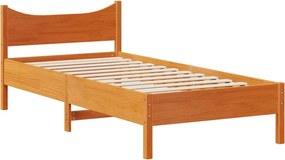 Rám postele s čelem voskově hnědý 75 x 190 cm masivní borovice 3306329
