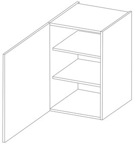 Horní kuchyňská skříňka SOPHIA - šířka 60 cm, světle šedá / bílá
