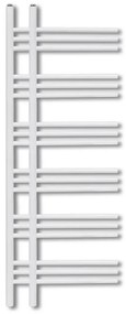 vidaXL Žebříkový radiátor na ručníky, tvar E, ústřední topení 600 x 1200 mm