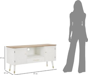 Designový TV stolek Gerlinde 117 cm bílý