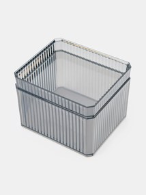 Sinsay - Drážkovaný úložný box s víkem - šedá