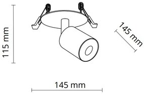 Podhledové bodové svítidlo NEX 1xGU10/10W/230V bílá