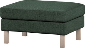 Potah na podnožku IKEA Karlstad barva zelená látka pletený vzor