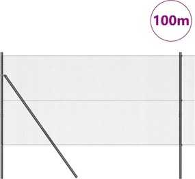 Zemní upevnění svařované drátěné ploty 100 x 1 m Šedá Síťovina 3351908