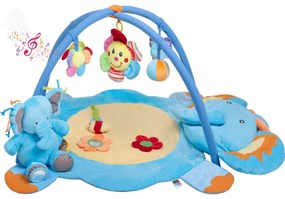 Hrací deka s melodií PlayTo slůně s hračkou Modrá