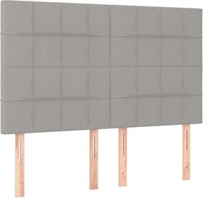 Box spring postel s matrací světle šedá 140 x 190 cm textil 3128517