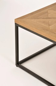Konferenční stolek Indus 114 cm z masivu dub přírodní/grafit