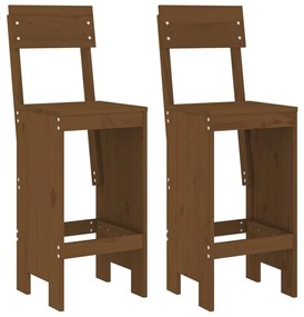Barové stoličky 2 ks medově hnědé 40 x 48,5 x 115,5 cm borovice,  825362
