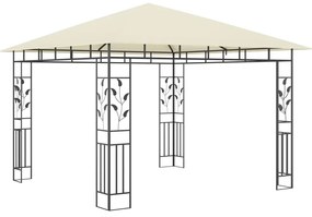 vidaXL Marketos Altán s moskytiérou 3 x 3 x 2,73 m krémový 180 g/m²