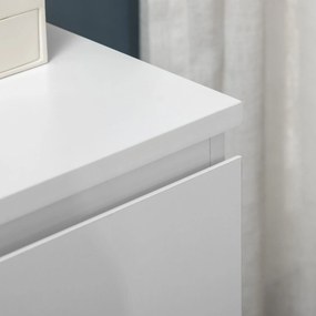 HOMCOM Komoda se 3 zásuvkami - Moderní design s měkkým zavíráním pro ložnici a obývací pokoj - 60 x 38 x 100 cm, bílá