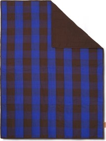 Pikniková deka Grand šachovnice 120 x 170 cm hnědo-modré