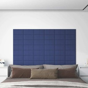 vidaXL Nástěnné panely 12 ks 30 x 15 cm textil 0,54 m² [344016] Barva: Hnědá