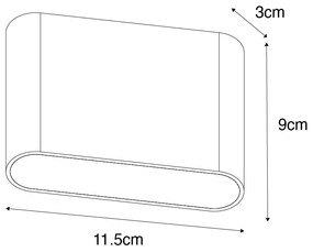 Moderní venkovní nástěnné svítidlo rezavě hnědé 11,5 cm vč. LED IP65 - Batt