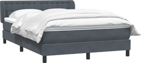 Box spring postel s matrací tmavě šedá 160x210 cm samet 3317866