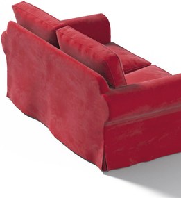 Potah na pohovku IKEA Ektorp 2-místná rozkládací  NOVÝ MODEL 2012 barva červená látka lesklé, sametová