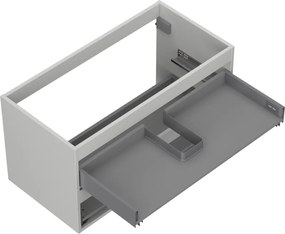Mexen Box-A, závěsná skříňka 90 cm, 2 zásuvky, matná šedá, 91AX0-0900-470-2-62