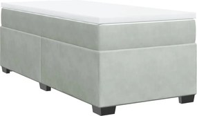 Box spring postel s matrací světle šedá 90x190 cm samet 3285251