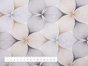 Biante Dekorační závěs PML-031 Designové geometrické obrazce na bílém 145x240 cm