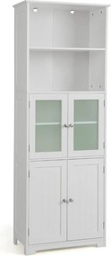 Costway 163 cm vysoká koupelnová skříňka volně stojící úložná – 60 × 30 × 163 cm