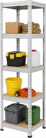 Regál 183x40x40 cm zinkovaný 5-policový, nosnost 100 kg, RIVET