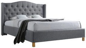 Signal Čalouněná postel ASPEN 160 x 200 cm barva šedá / dub