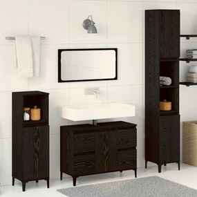 Sada koupelnového nábytku 3 ks Černý dub 30 x 30 x 180 cm 3333091