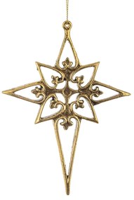 Vánoční dekorace hvězda zlatá 133347
