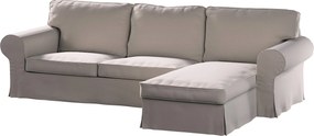 Potah na pohovku IKEA Ektorp 2-místná s lenoškou barva béžová látka sametová