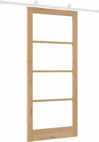 Posuvné dveře ORKDAL 93 x 211 cm Masivní borové dřevo a sklo 3332065