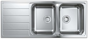 Grohe - Dřez K500 s automatickým odtokem, 116x50 cm, kartáčovaná nerez 31588SD1