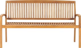 vidaXL Stohovatelná zahradní lavice s poduškou 159 cm masivní teak [3063323] Barva: taupe