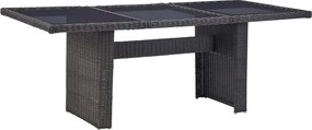 vidaXL Zahradní jídelní stůl 200 x 100 x 74 cm polyratan [310142] Barva: Černá