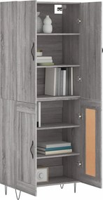 Skříň highboard šedá sonoma 69,5 x 34 x 180 cm kompozitní dřevo 3198079